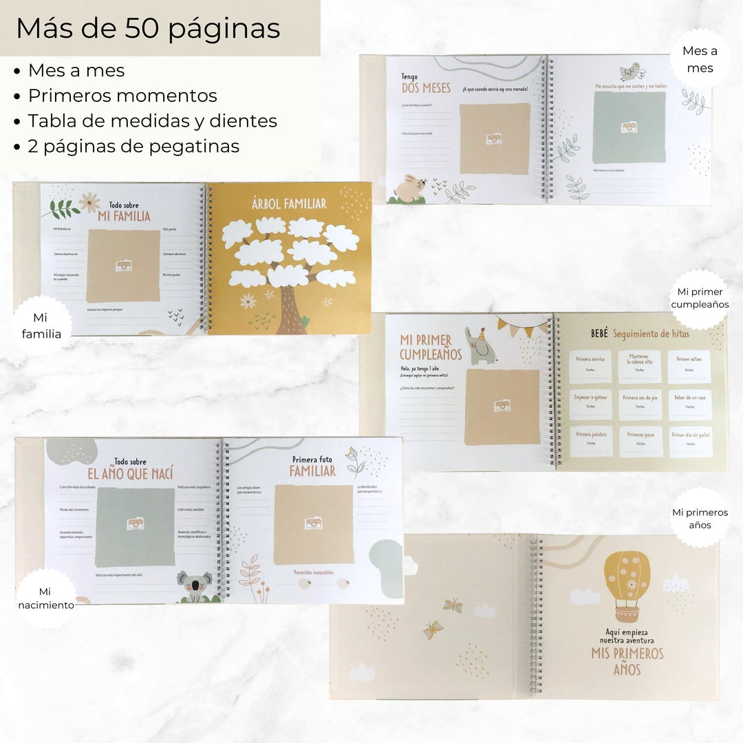 Álbum de recuerdos bebé, regalo original para recién nacidos I HuBorns